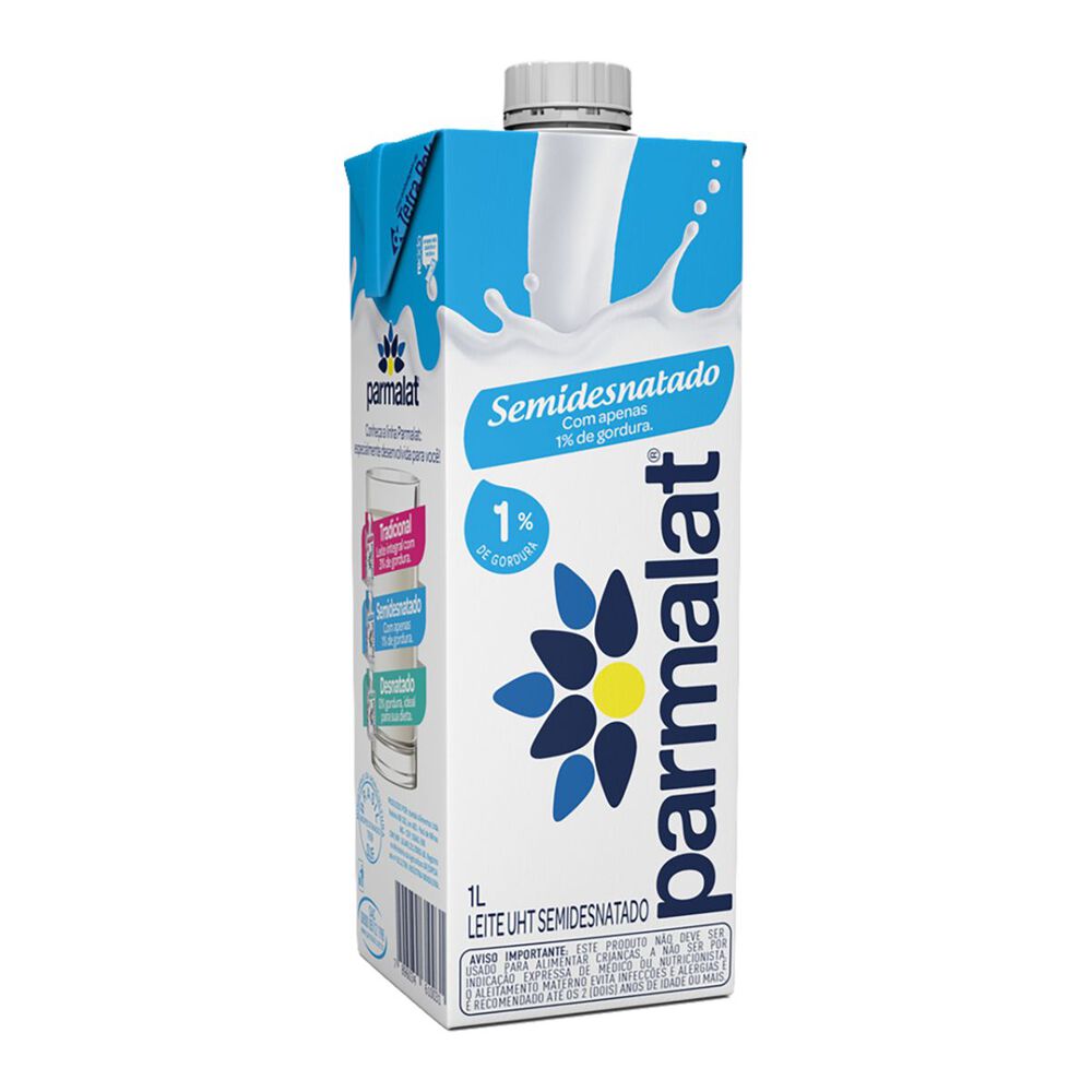 Leite Longa Vida Parmalat Semidesnatado 1l